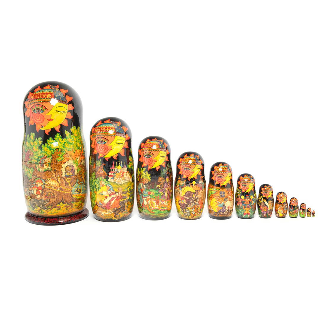 Anatoli Bakatin Fairytale Matryoshka Doll, Twelve Pcs Auction
