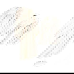 Two White Fox Fur Coats