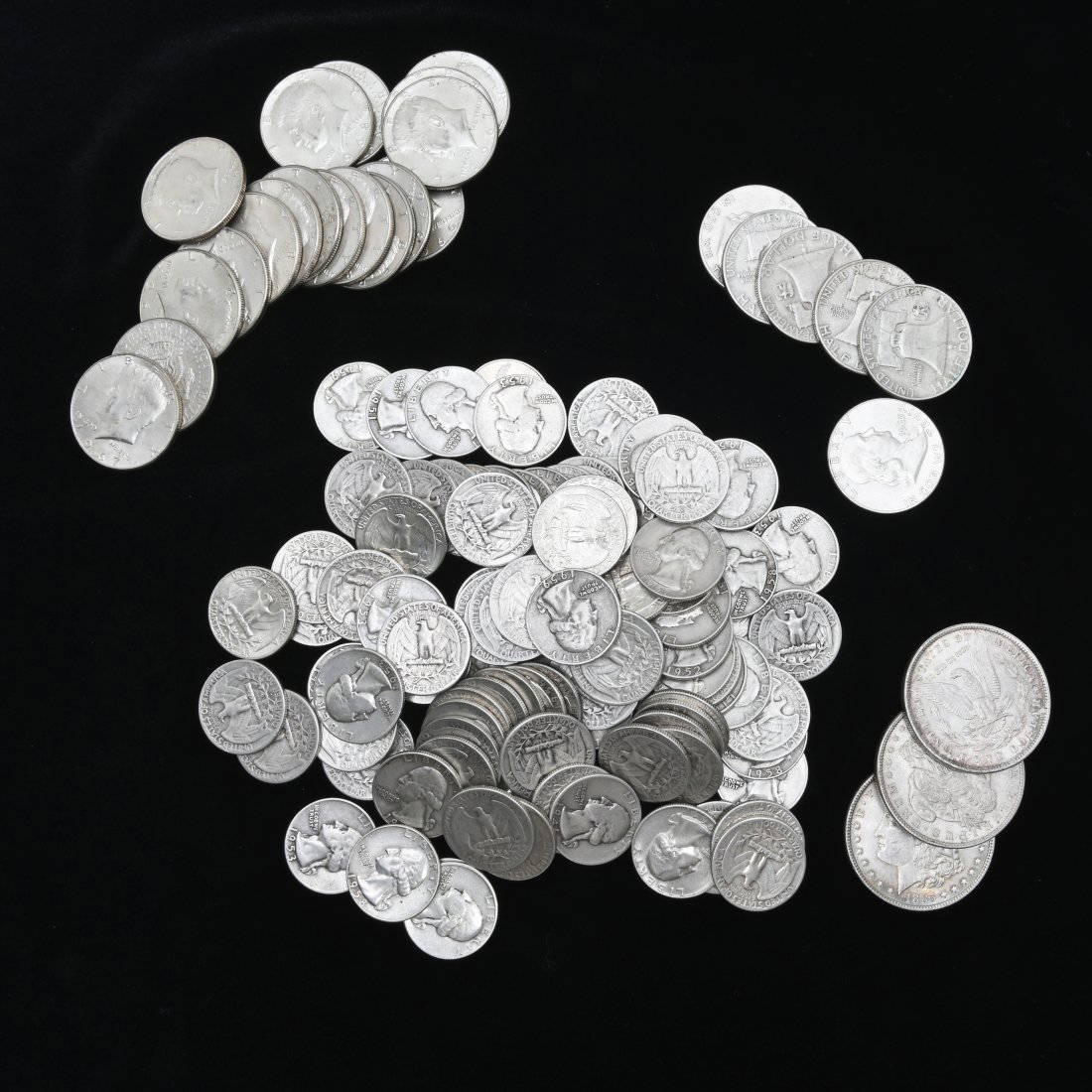 Collection Of Us Silver Coins. Auction