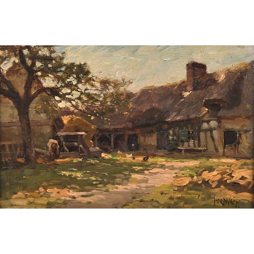 Jose Weiss, Cottage Scene, Oil