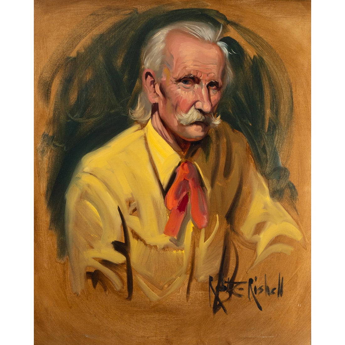 Robert Rishell, Portrait, Oil Auction