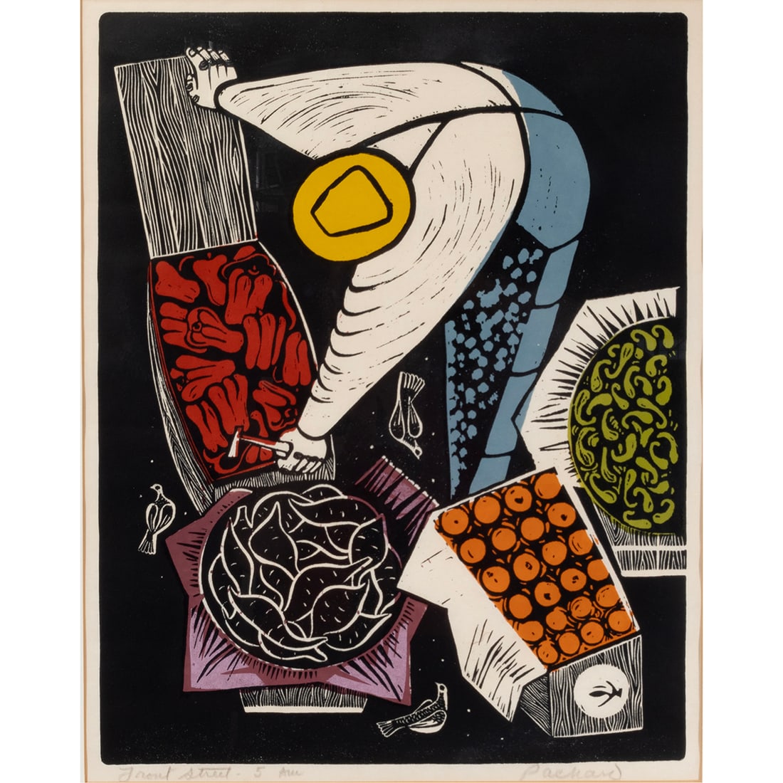 Emmy Lou Packard, Front Street 5am, Woodblock Auction