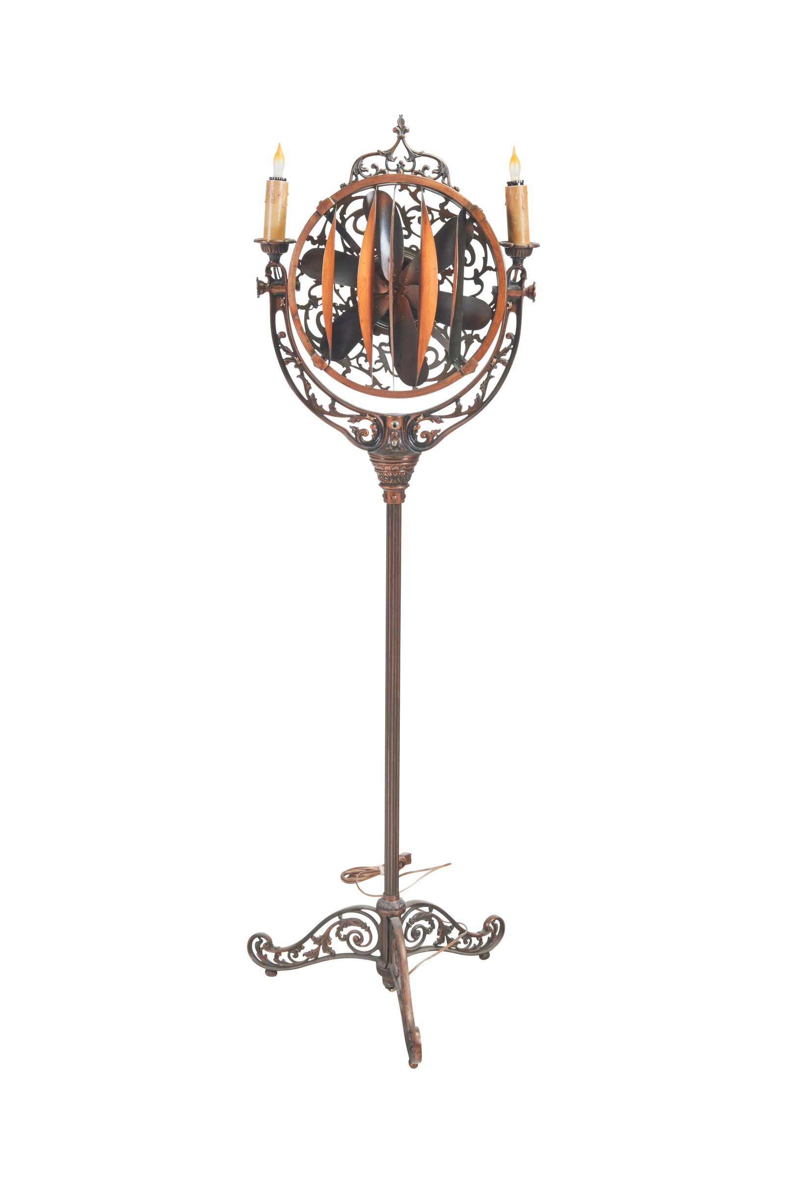 Antique Luminaire Funeral Parlor Light Up Fan