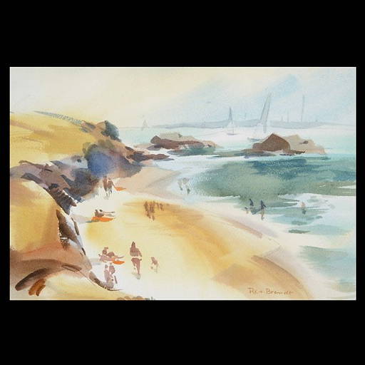 Rex Brandt "la Jolla Coast" Watercolor.