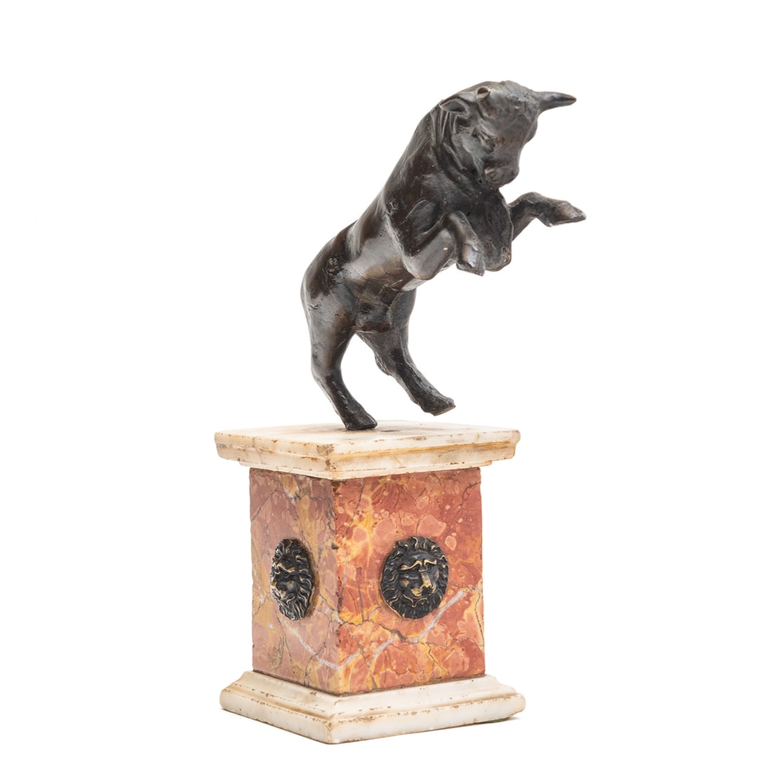 Italian Baroque Bronze Figure Of A Rampant Bull Auction