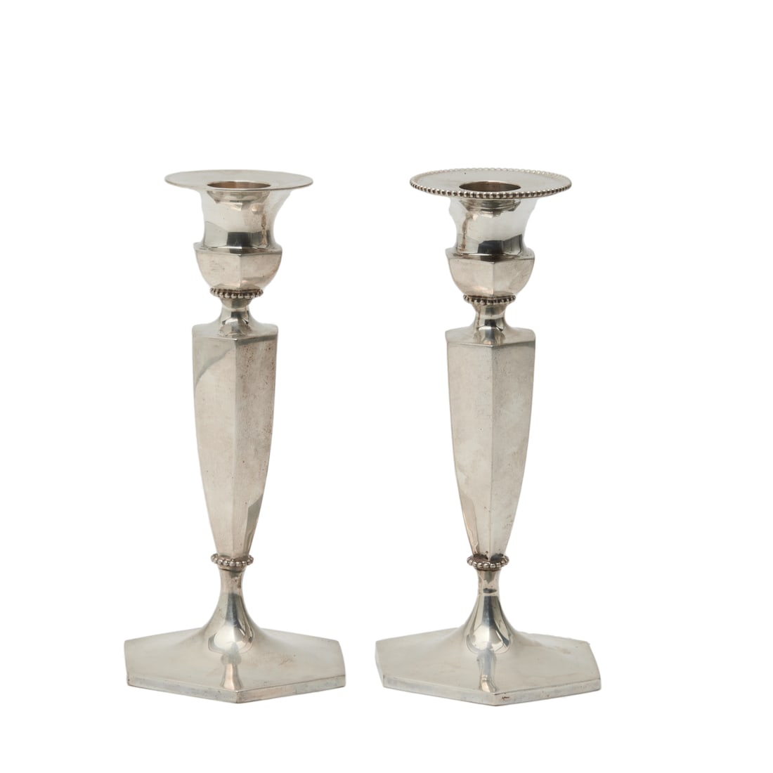 Pair Howard Sterling Company Silver Candlesticks Auction