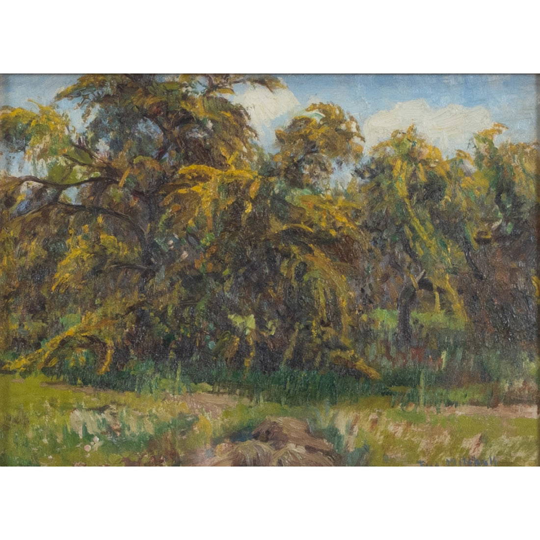 Alfred Richard Mitchell, Landscape, Oil On Panel Auction