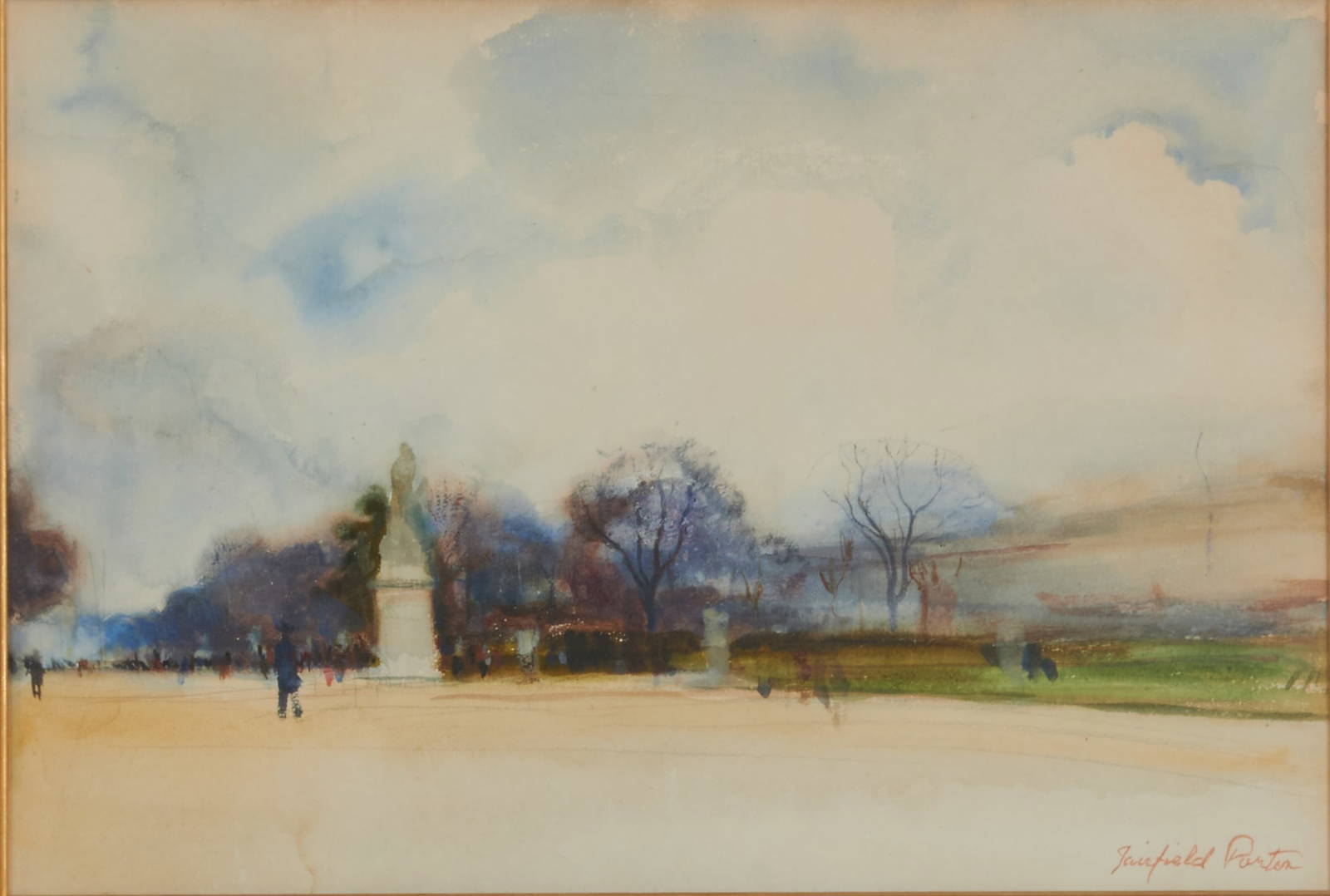 Fairfield Porter, Landscape, Watercolor Auction