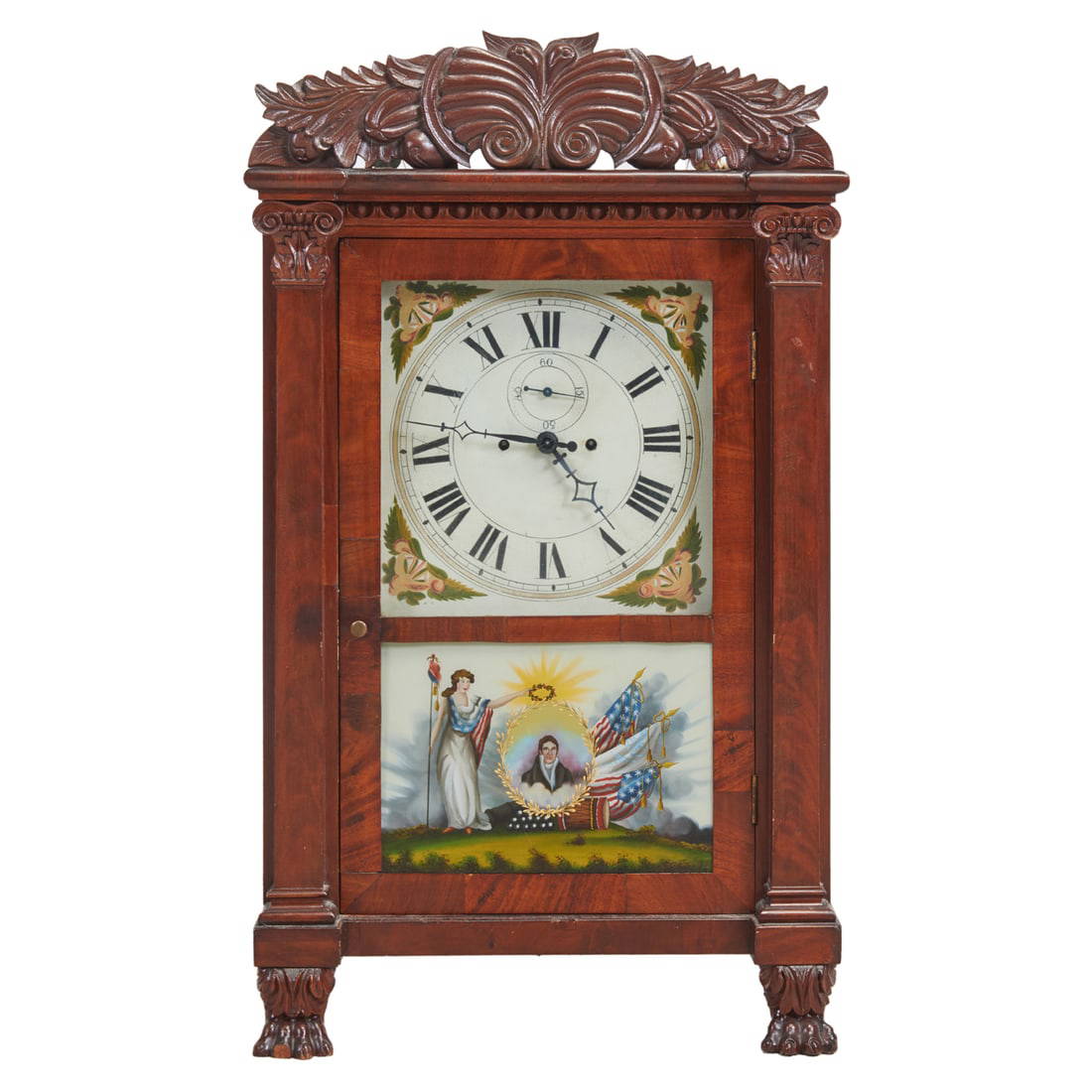 S. Clarke Salem Bridge Mahogany Shelf Clock Auction