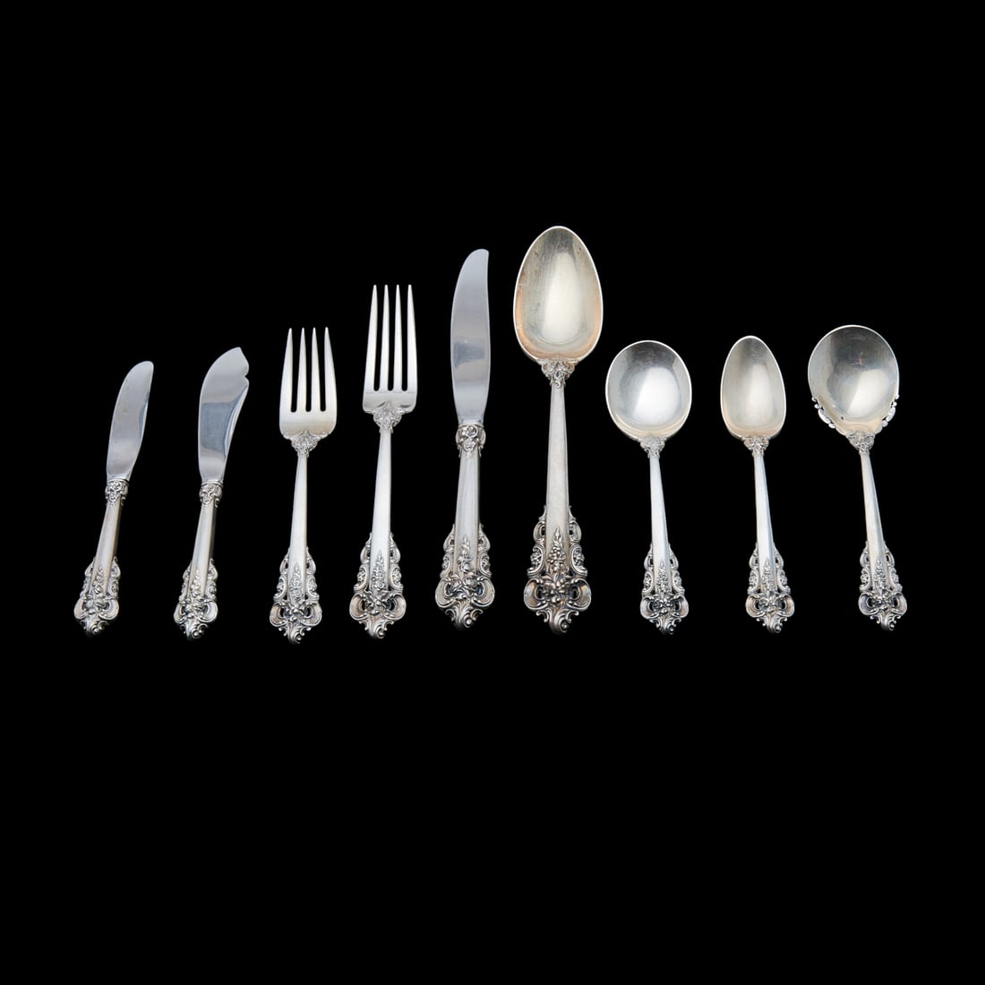 Wallace Grand Baroque Sterling Silver Flatware Auction