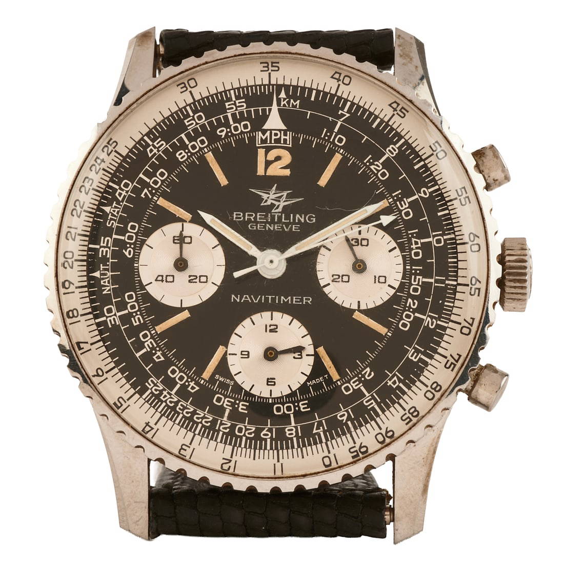 Breitling Navitimer Stainless Steel, Leather Wristwatch - Ref. No. 806 ...