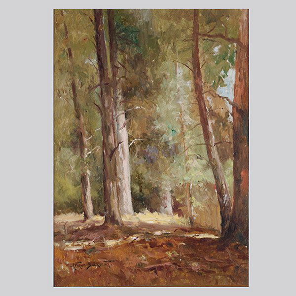 Arthur Beckwith "Redwood Grove" Oil