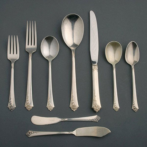Heirloom Sterling Flatware, Damask Rose Pattern