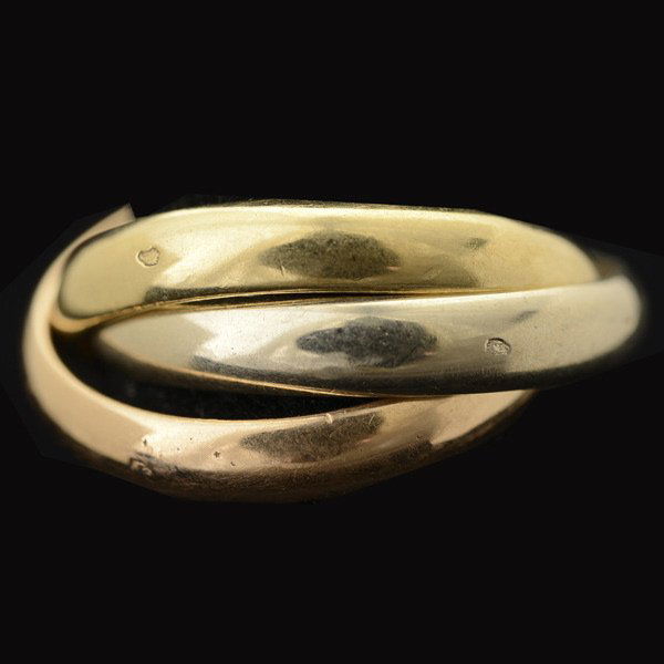 Cartier Trilogy, 18k Gold Rolling Ring.