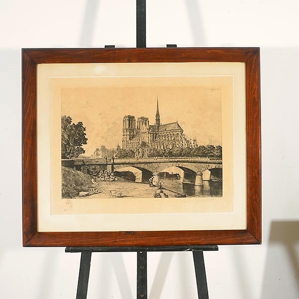 LUCIEN GAUTIER "Notre Dame" Etching : Lot 99