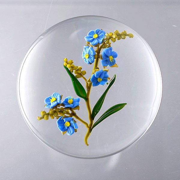 Paul Stankard Forget-Me-Not Paperweight - Jun 02, 2013 | Michaan's ...
