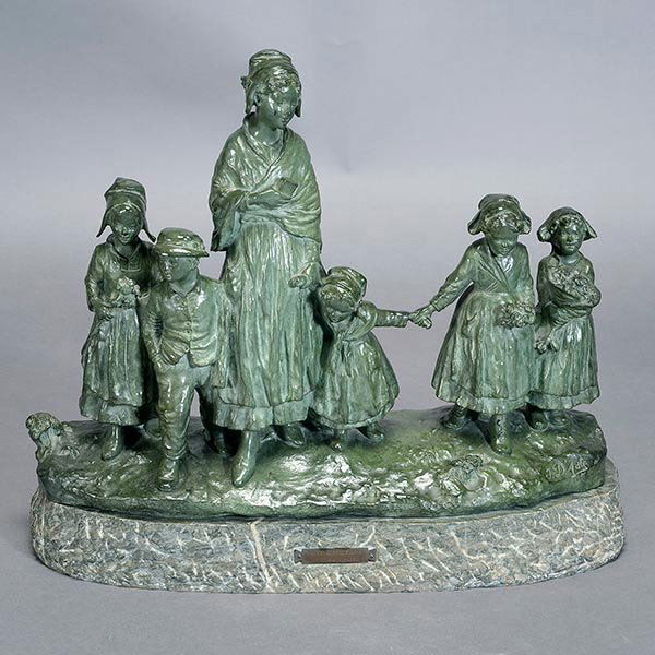 Joseph D'Aste Bronze Group: Fete Au Village