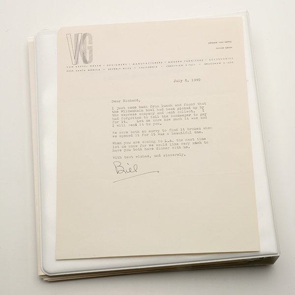 Collection Of West Coast Designer Mid Century Letters.