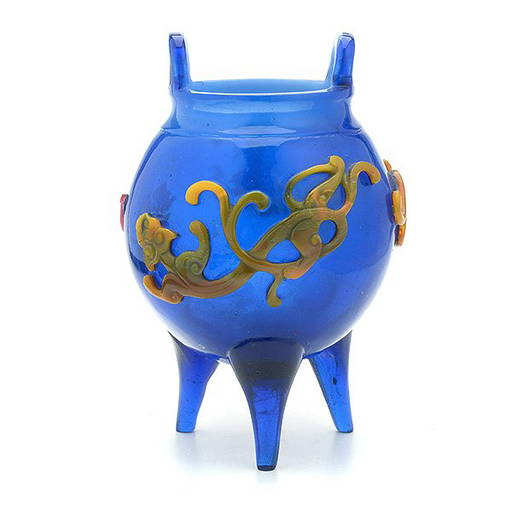 Overlay-Decorated Blue Glass Tripod Censer, 18th/19th - Jun 23, 2014 ...