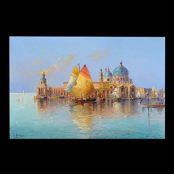 KARL KAUFMANN (L. BERTINI) "Venice" Oil on canvas