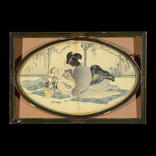 HELEN HYDE "Mother and Child" Color woodcut - Nov 02, 2014 | Michaan's ...