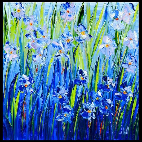 JALINE POL "Iris" Oil Painting. - May 09, 2015 | Michaan's Auctions in CA
