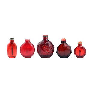 Ruby Red Glass Snuff Bottle Qing Dynasty, 19th Century
