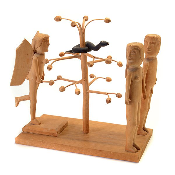 EDGAR TOLSON "Adam and Eve" Wood sculpture - Dec 11, 2015 | Michaan's ...
