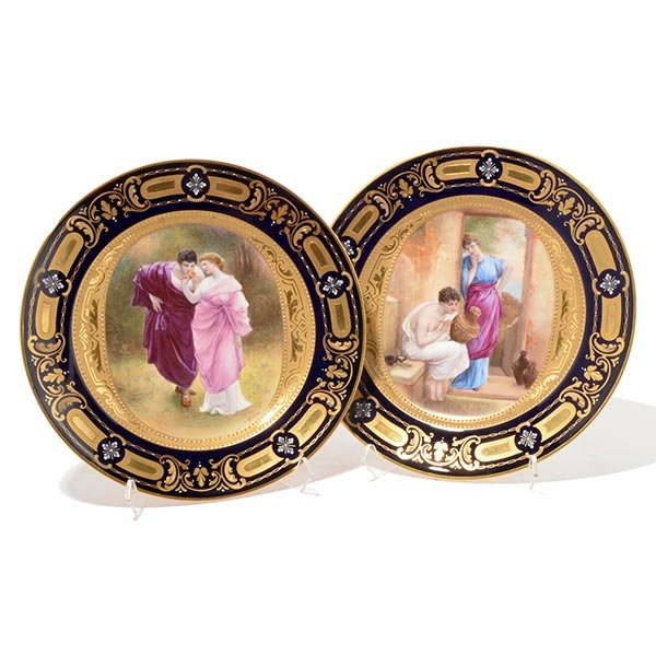 Pair of Royal Vienna Plates