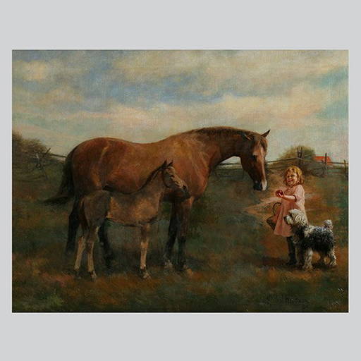 Paul Giovanni Wickson "feeding The Horse" Oil