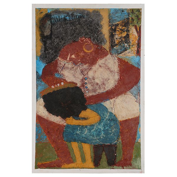Harry Jacques, Haitian Art, Mother and Child - May 07, 2016 | Michaan's ...
