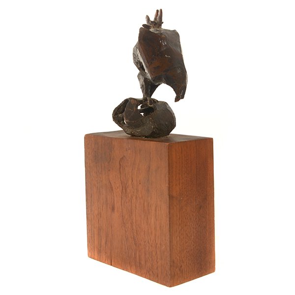 Richard Batdorff "bird On Rock" Bronze Sculpture.