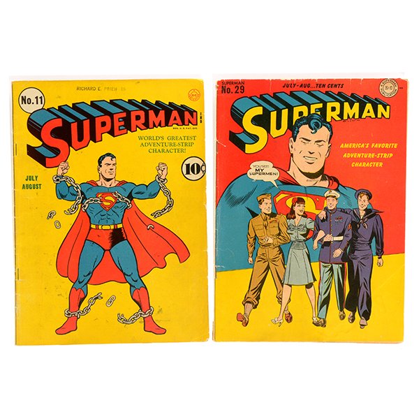 Superman #11 And #29, Golden Age Comic Books