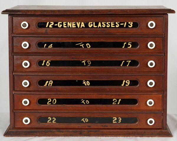 318: Rare Antique Corticelli Silk & Twist Spool Cabinet