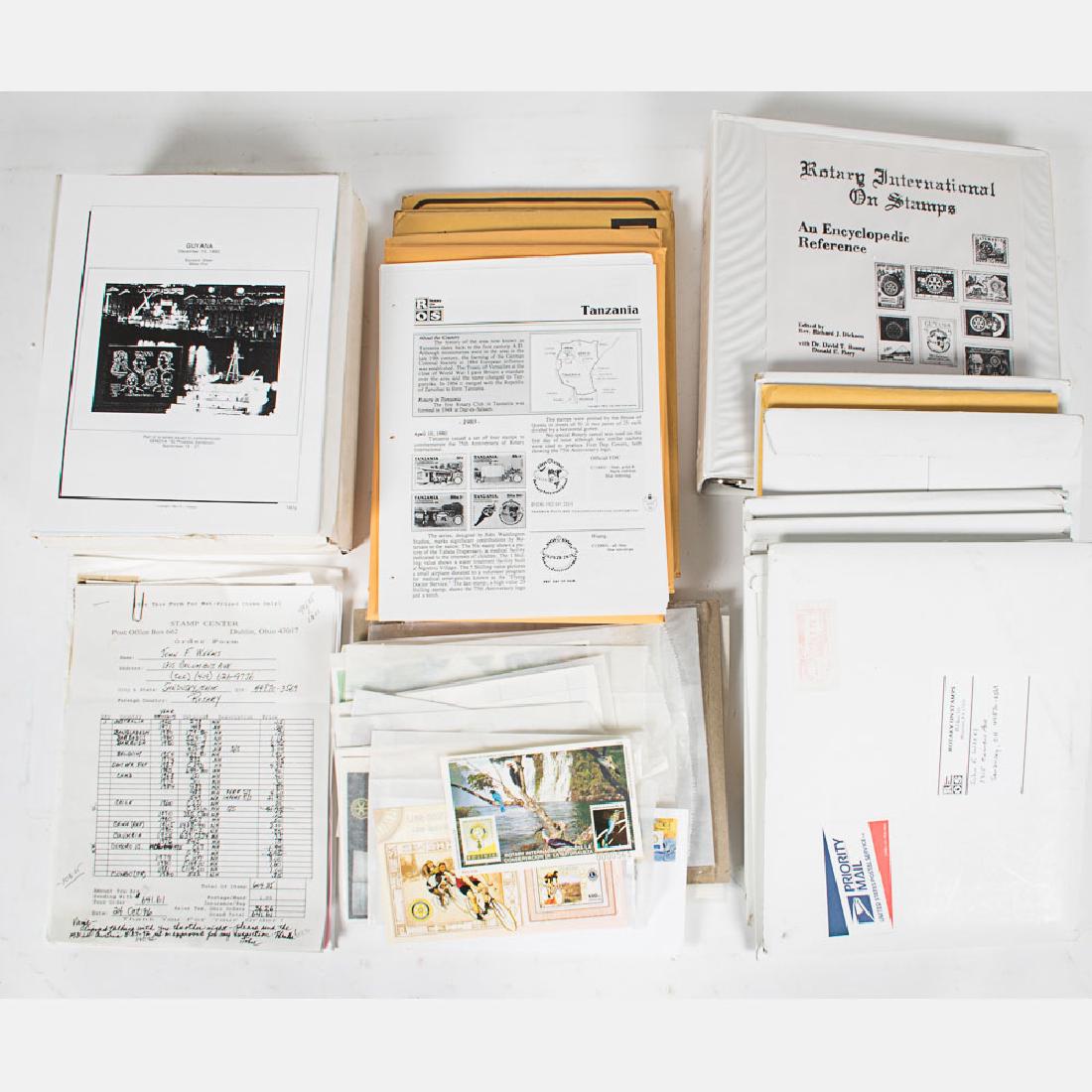 A Collection Of Rotary Stamps And Catalogues,