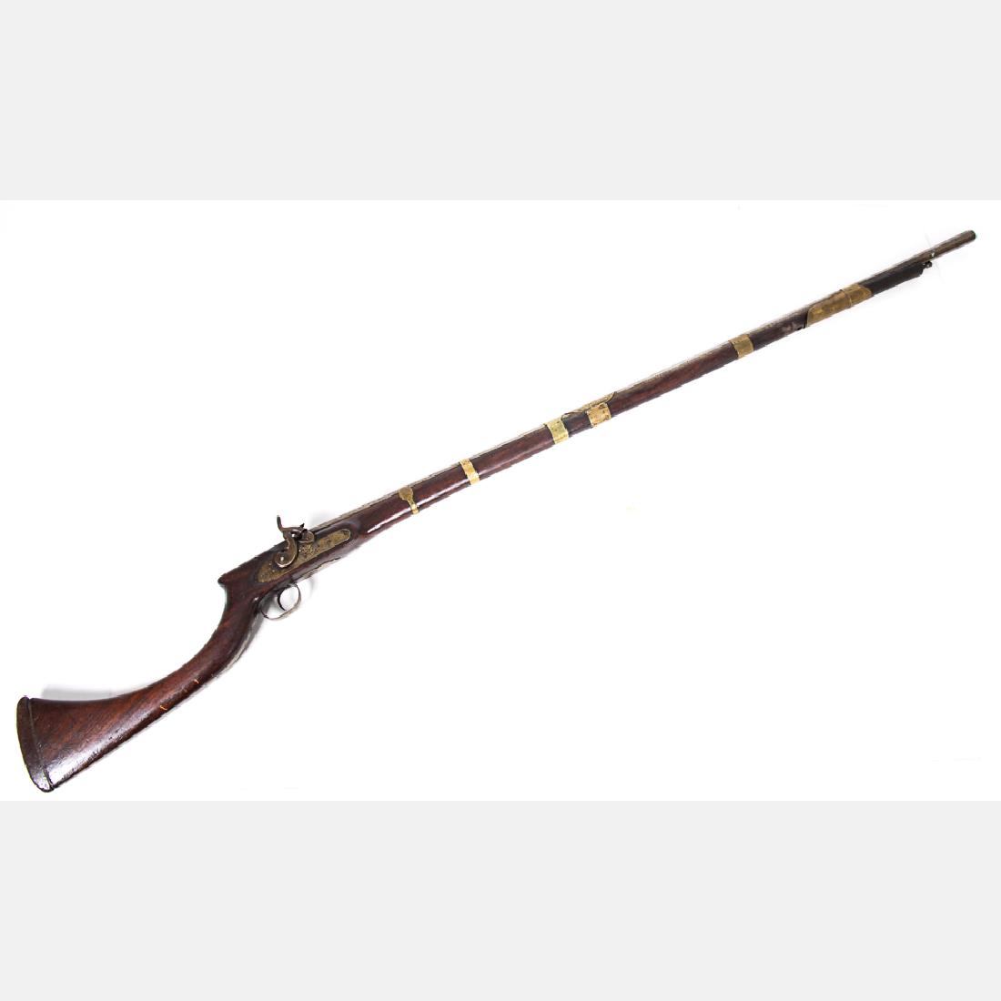 An Afghan Jezail Percussion Rifle, 19th Century,