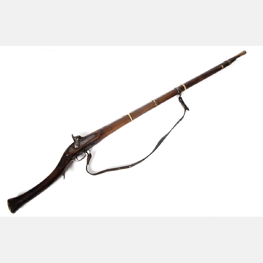 An Afghan Jezail Percussion Rifle, 19th Century,