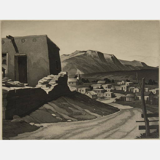 Charles M. Capps (1898 1981) Village In The Sun,