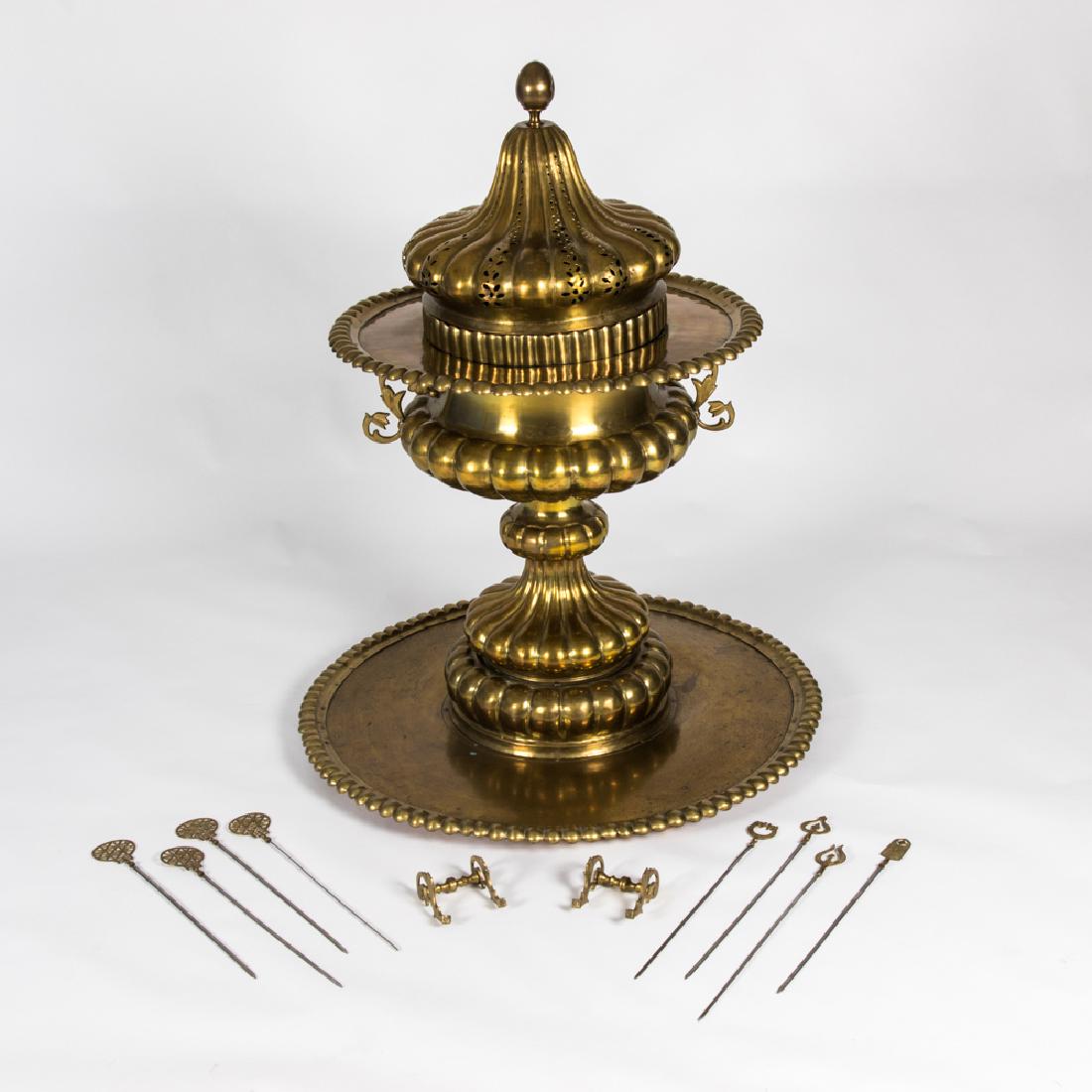A Turkish Brass Brazier, 20th Century.