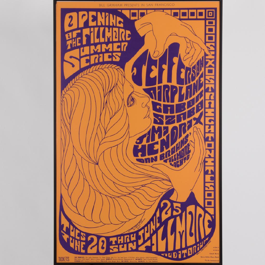 A Vintage Lithographic Fillmore Summer Series Poster
