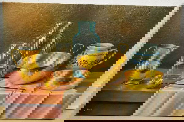 Andras Gombar (french, B. 1946), Still Life With G