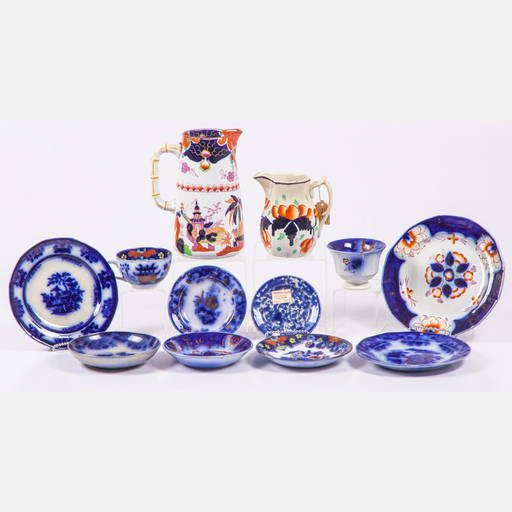 Twelve English Gaudy Ironstone Items (#0189) on Apr 13, 2022 | Gray's ...