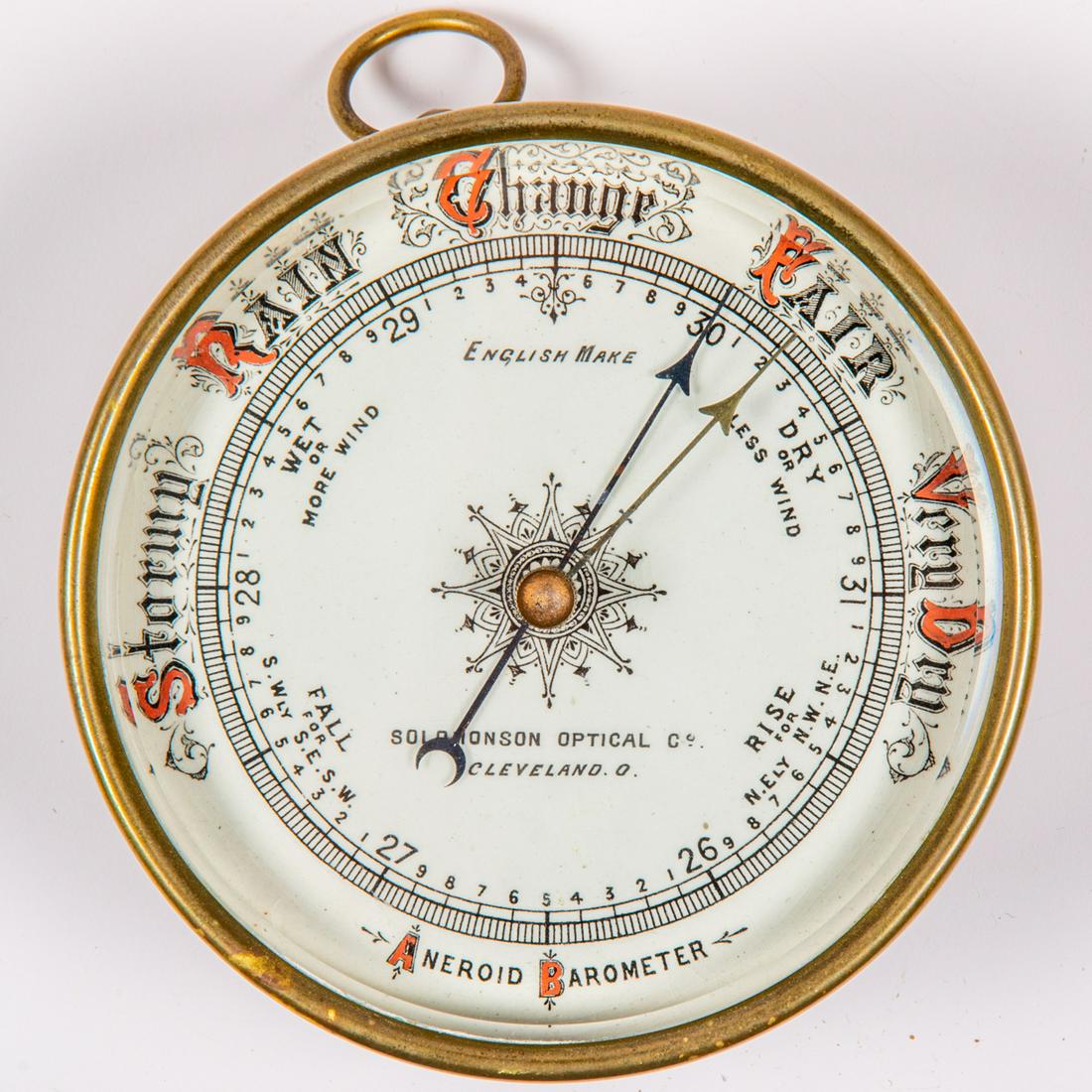 An English Glass and Brass Aneroid Barometer - Nov 16, 2022 | Gray's ...