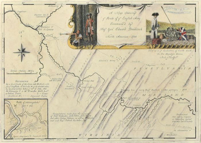 91: A Reproduction of Braddock Map by Fred Threlfall,