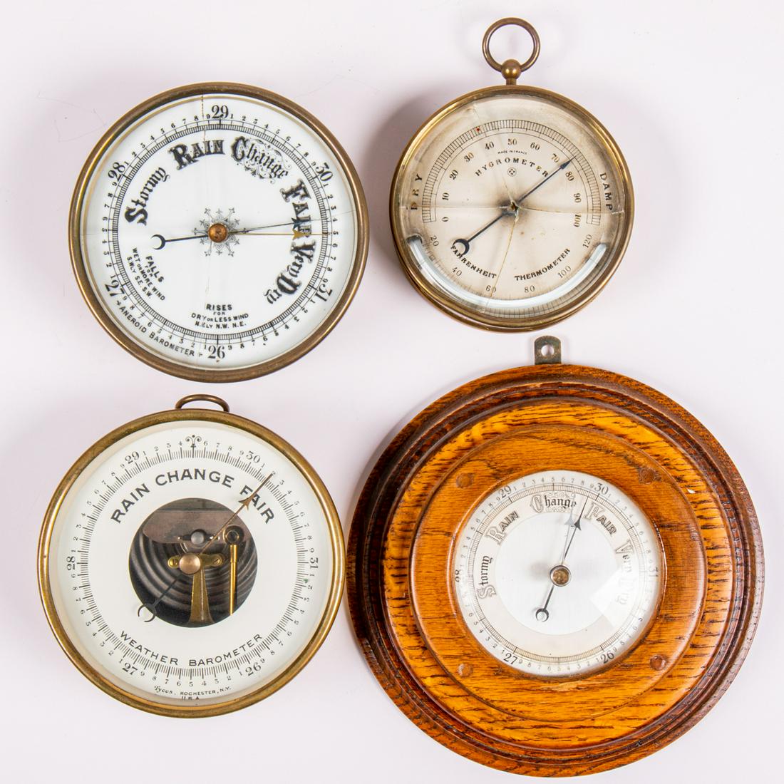Four Aneroid Barometers