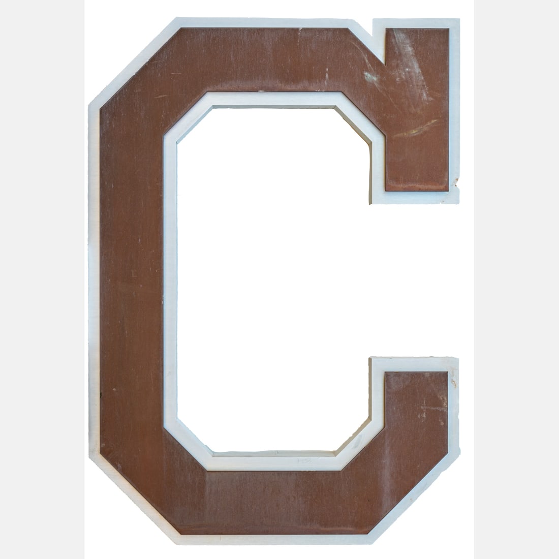 Cleveland Indians Metal Block C Illuminated Sign Auction