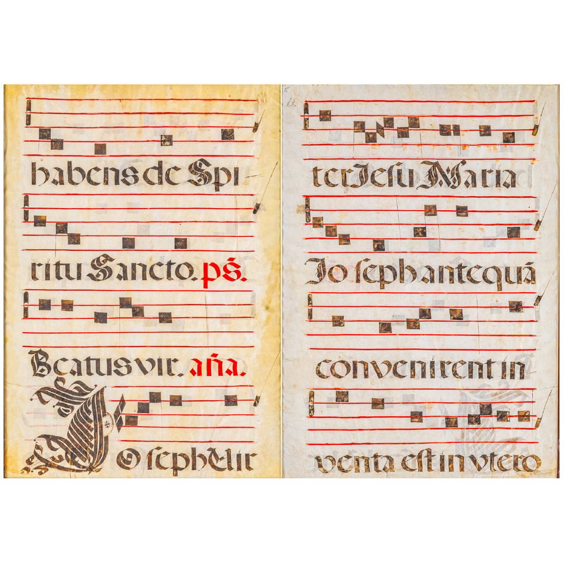 Illuminated Gregorian Chant Music Manuscript Auction