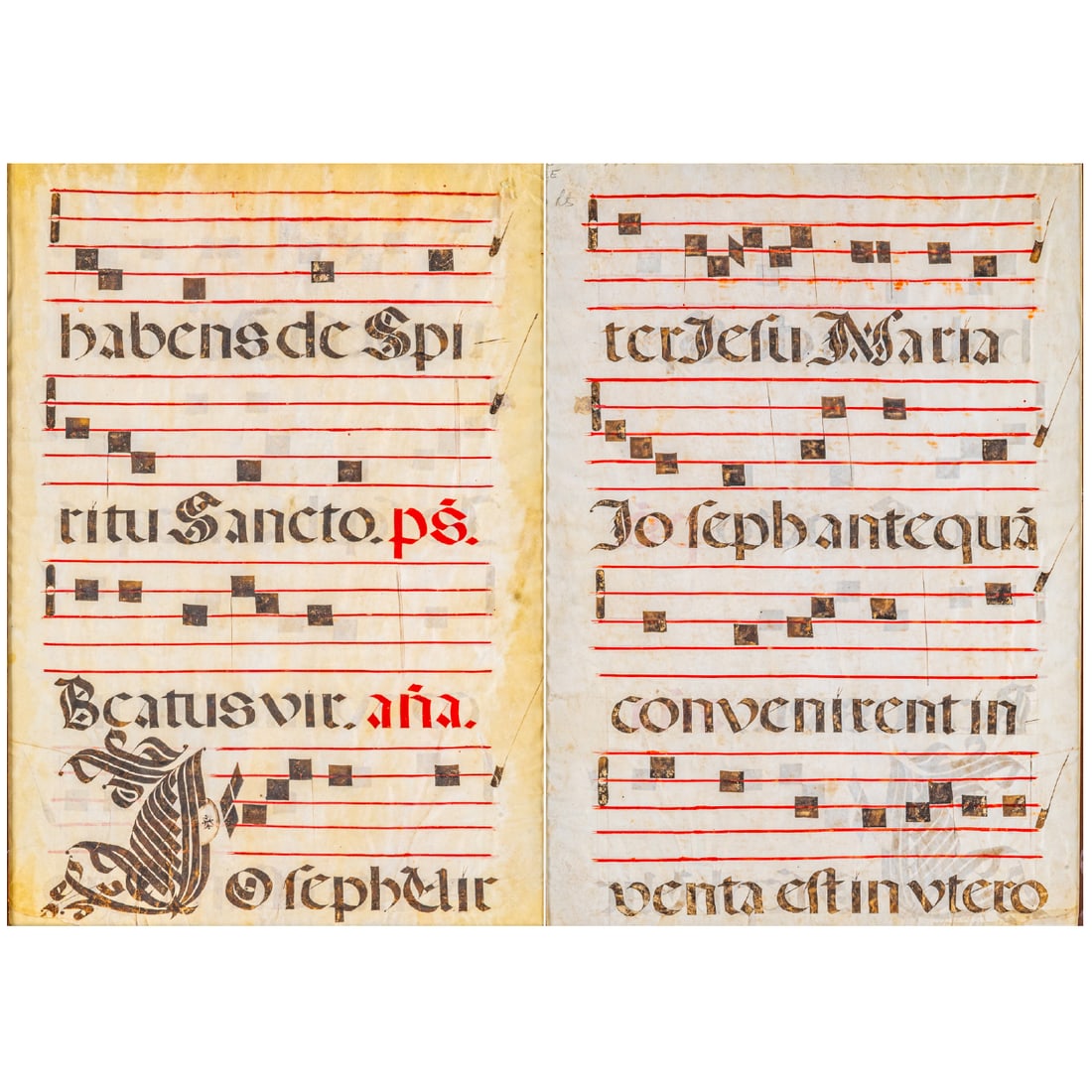 Illuminated Gregorian Chant Music Manuscript Auction
