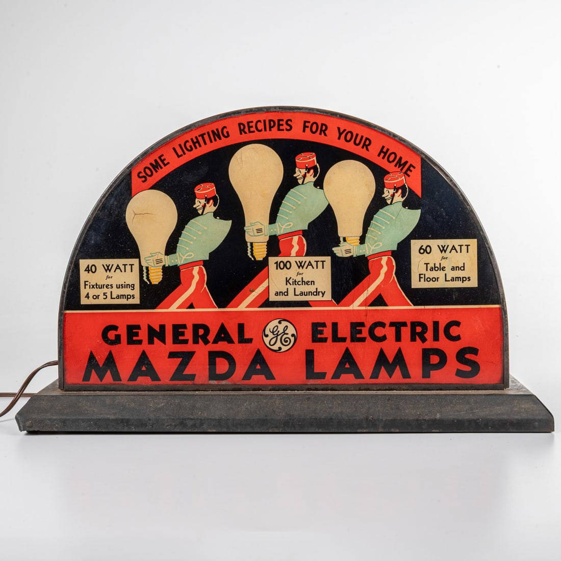 Ge Edison Mazda Lamps Store Display Auction