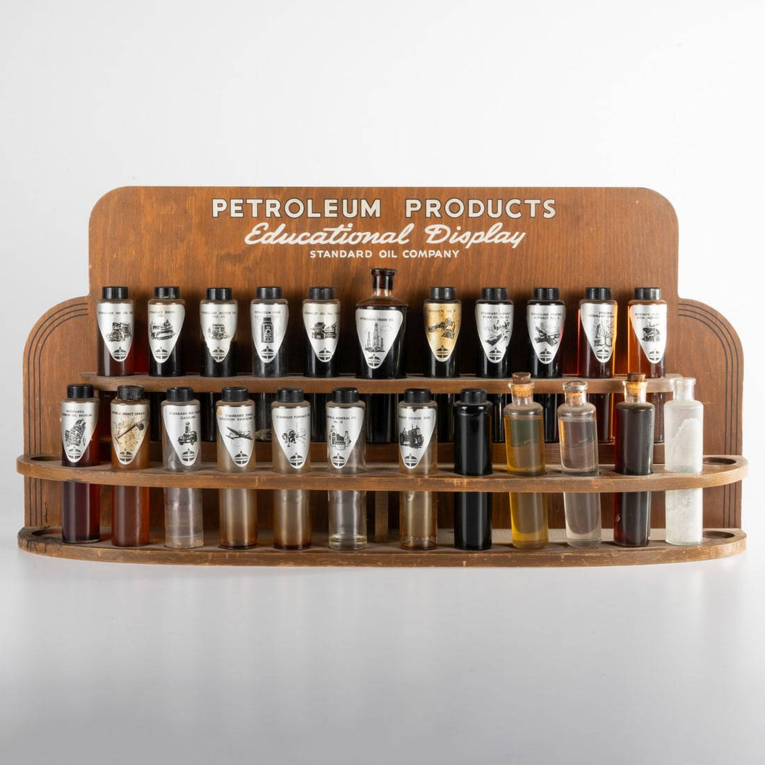 Educational Oil Sample Bottle Display Auction
